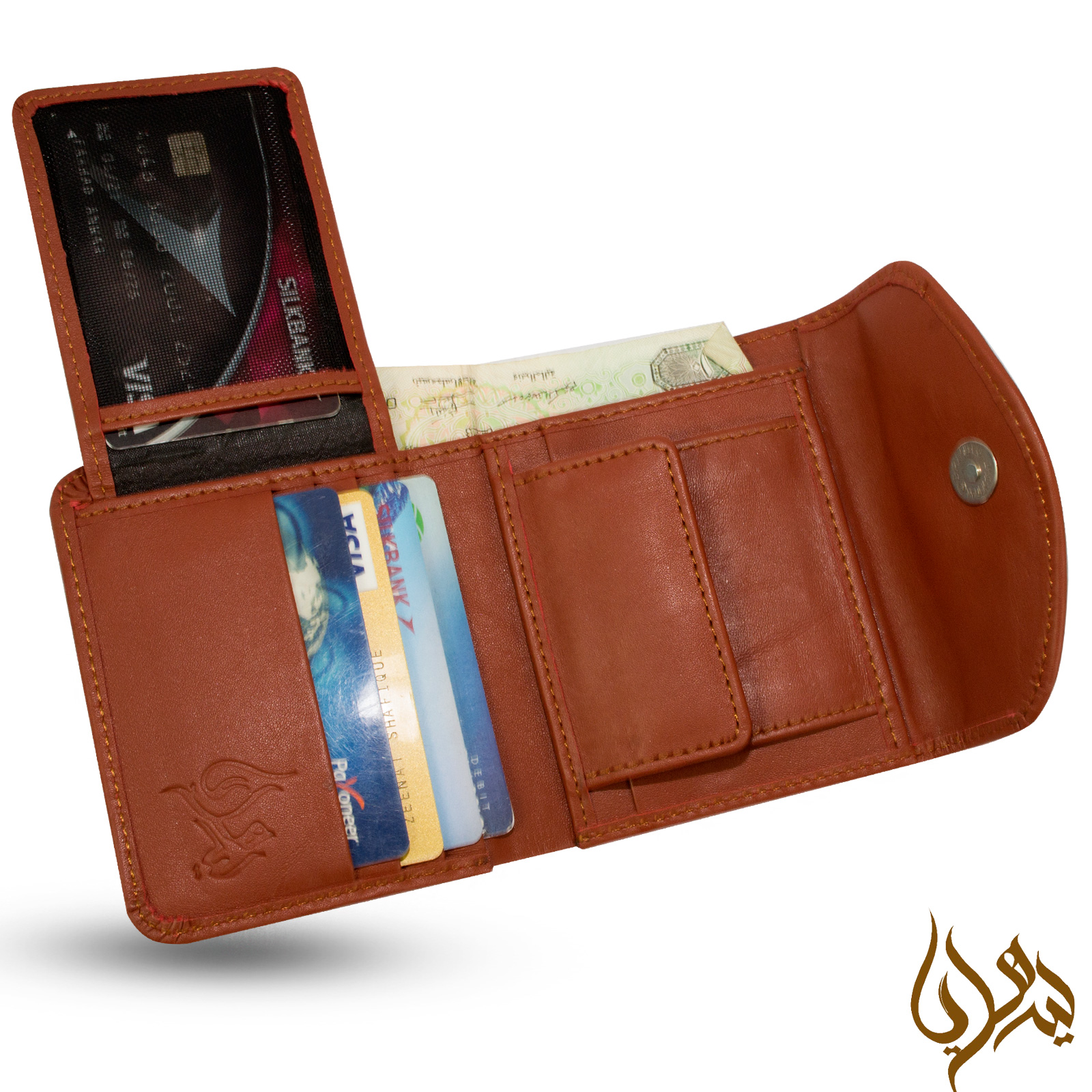 Leatheria Unisex Leather Wallets Card Holders Designer Camel - Leatheria